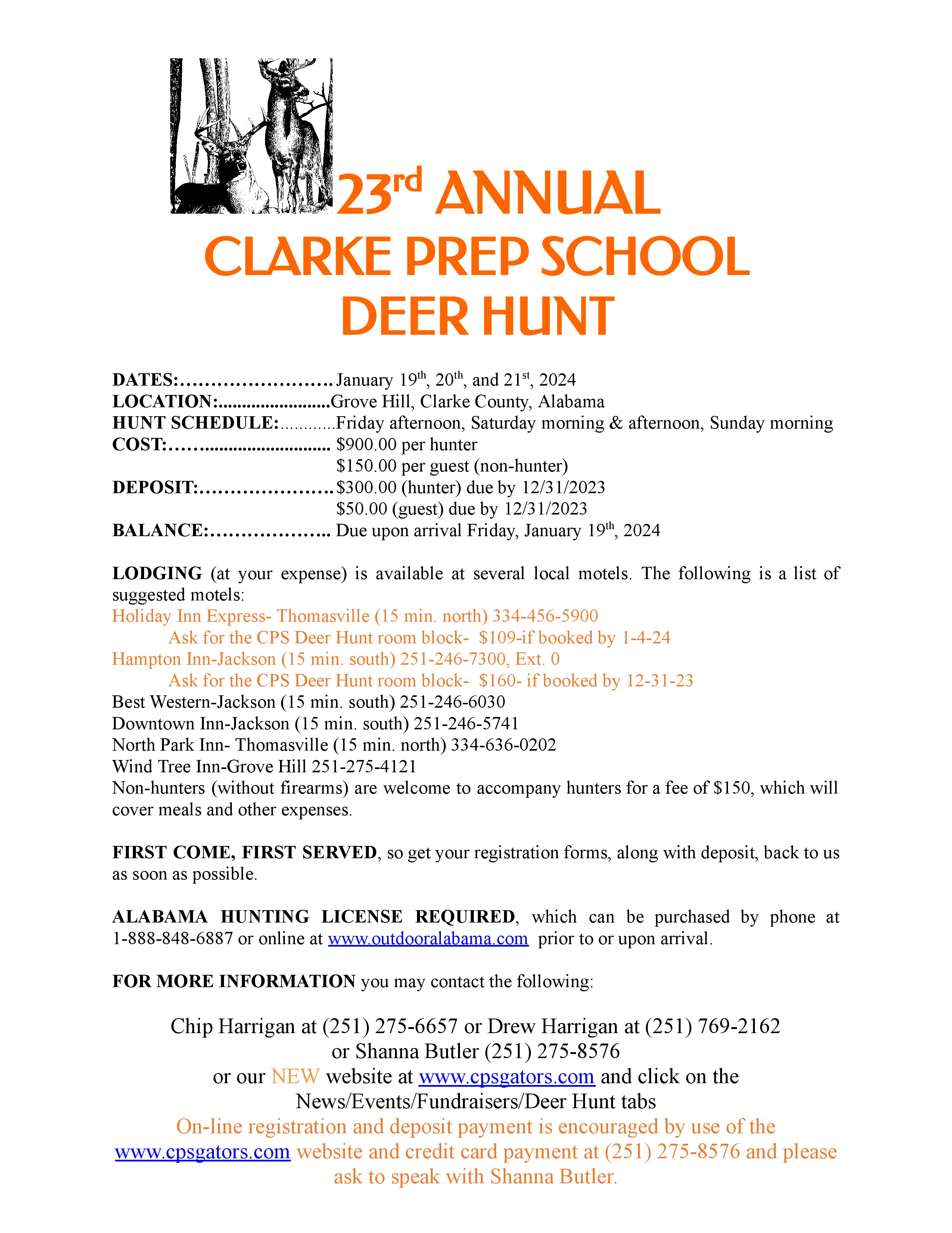 Annual Clarke Prep Deer Hunt - Clarke Preparatory School